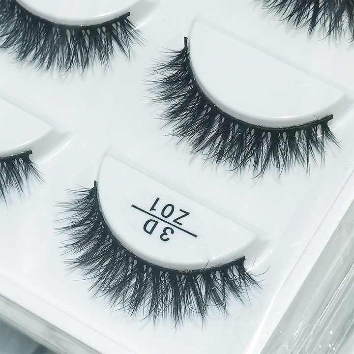 3D-Z01 Eye Lashes Wholesale 10mm Synthetic Fox False Eyelashes Soft ...