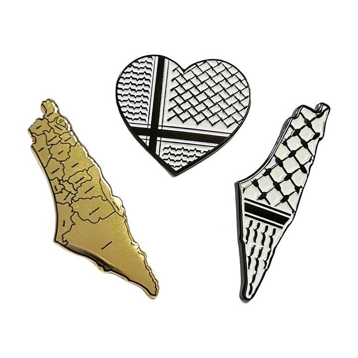 Free Palestine Accessory Pins - Custom Keffiyeh Badges
