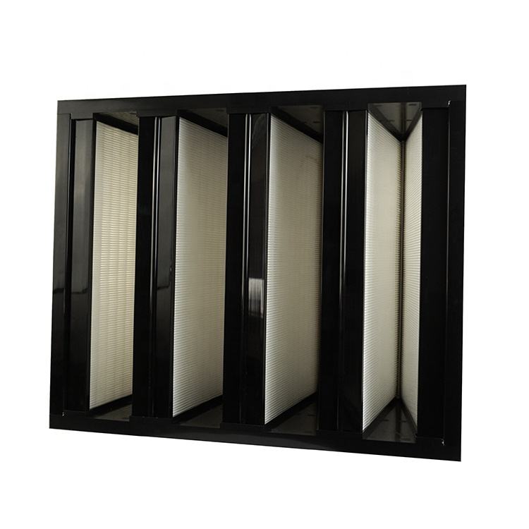 V Bank Hepa Combined Ventilation HVAC MERV 13 14 W Shape Big High Air ...