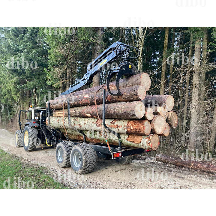 High Quality Timber Trailer Hydraulic Crane Forestry Woods Forwarding ...