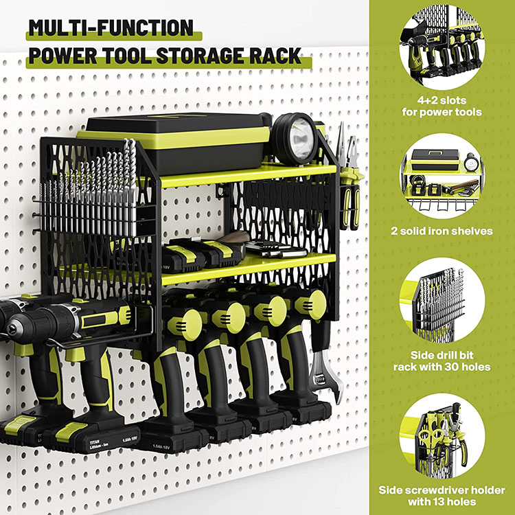 JH-Mech Metal Power Tool Organizer Drill Holder Wall Mount-JH-Mech ...