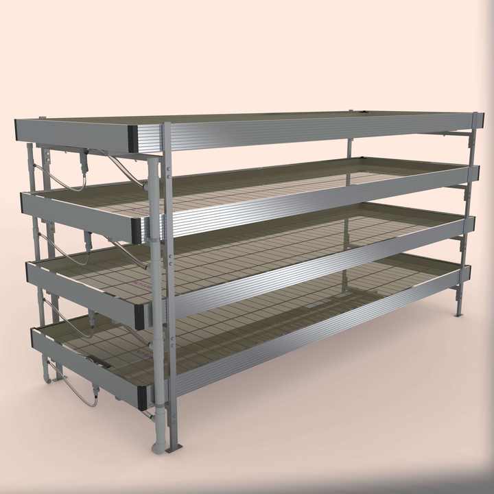 Greenhouse Hydroponic System - 4x8ft Flood and Drain Trays