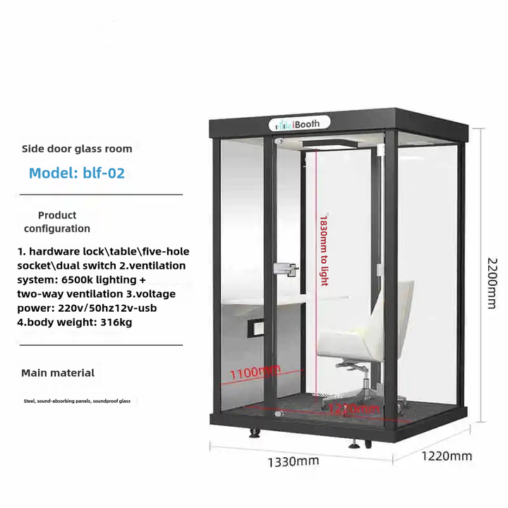 Modern Modular Acoustic Pod Booth Soundproof Mobile Room Prefab ...