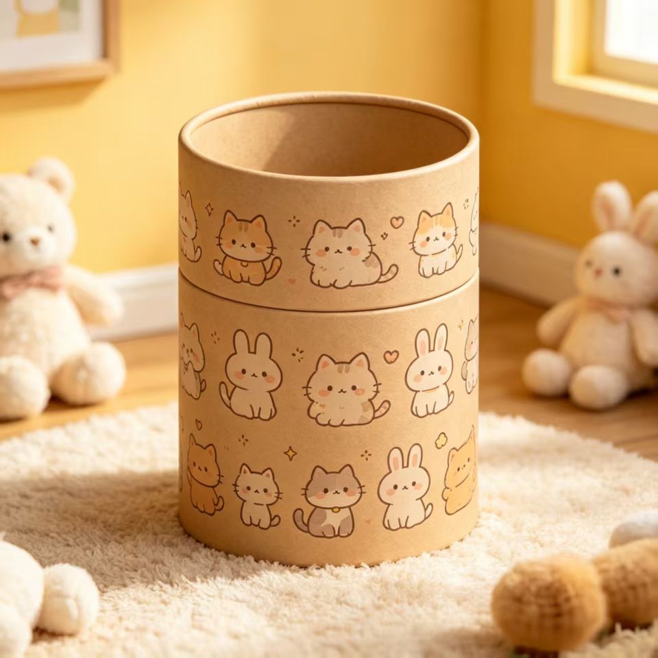 Eco-friendly Kraft Paper Tube Cans Custom Printed Containers for Pet ...