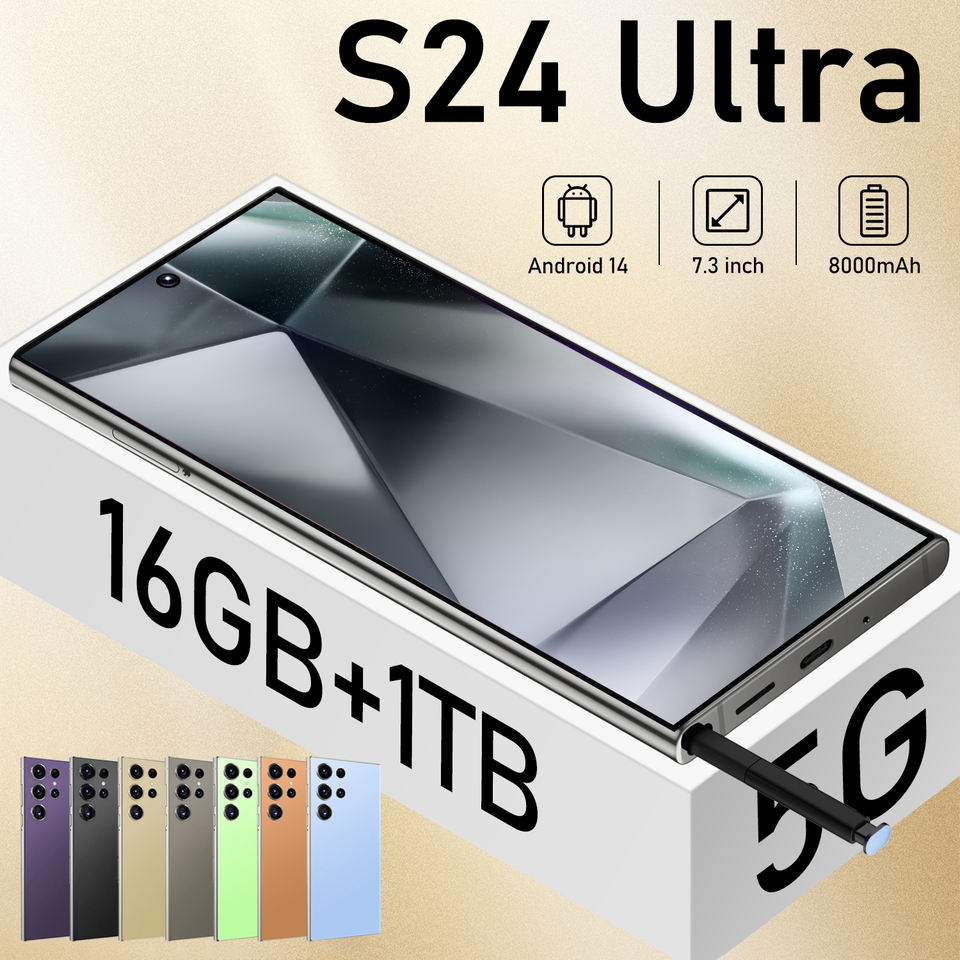 Original S24 Ultra 7.3inch Big Screen Smartphone 16GB+1TB Unlocked Phone with Dual Sim Long ...