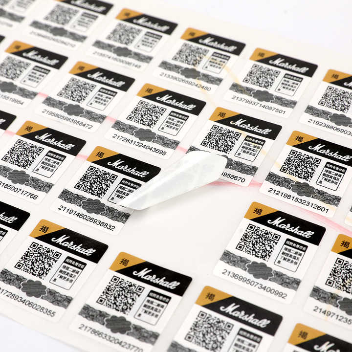 Custom Variable Data Label Variable Micrograph Qr Code Anti-Counterfeit Label for Products ...