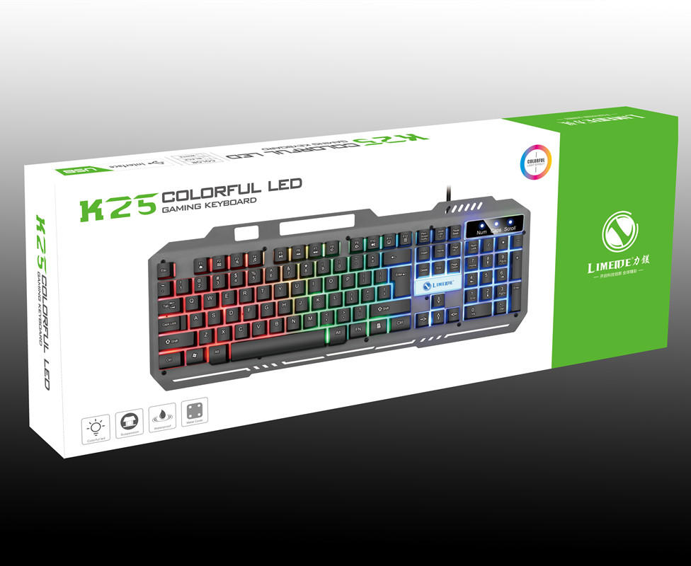 Stylish led backlit keyboard with exclusive phone holder waterproof ...