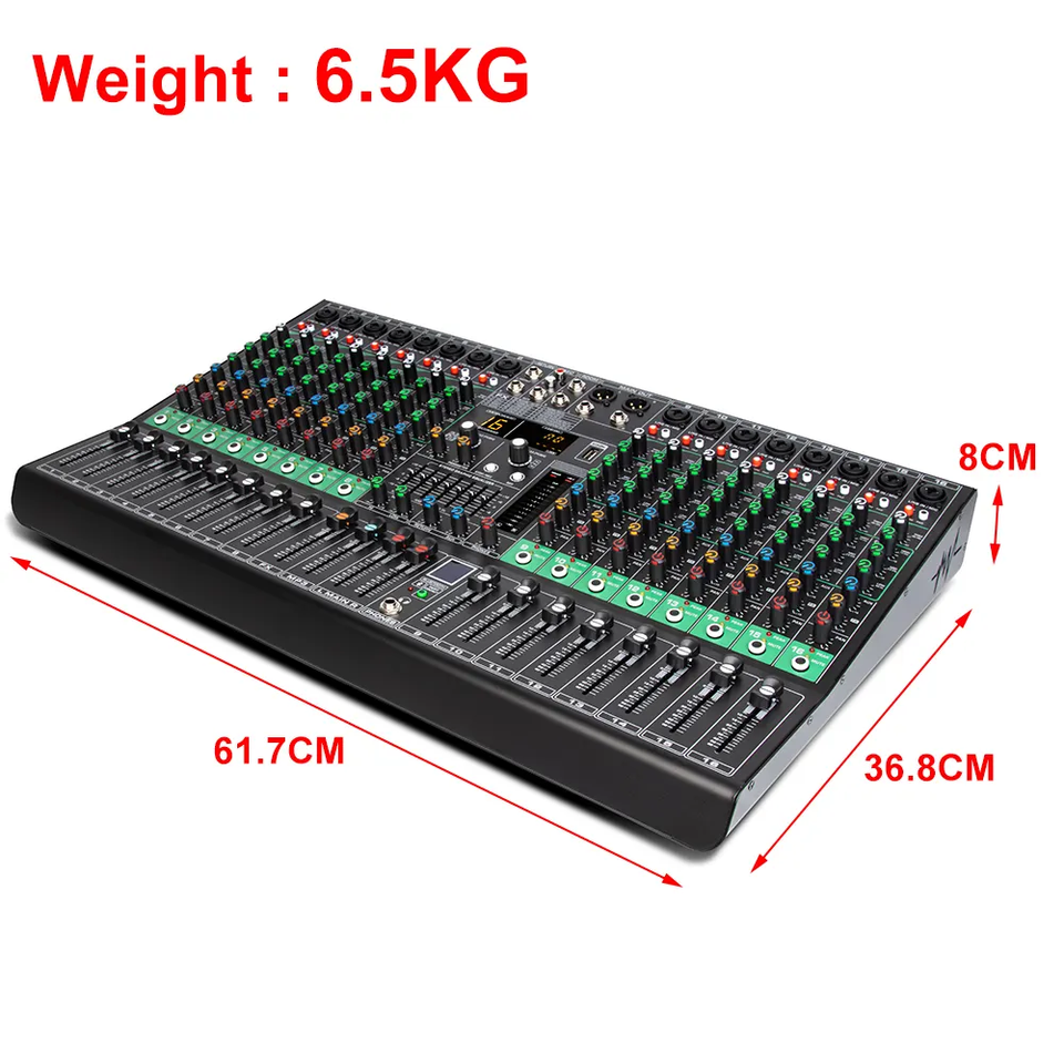 G160 Professional Digital Mixer 16 Channel Audio Mixer for Large Stage ...