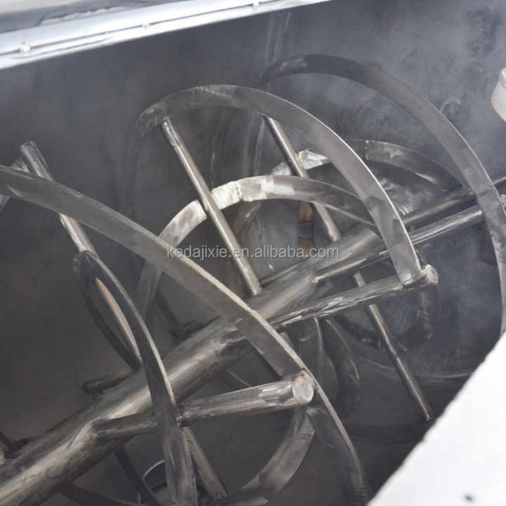 Horizontal Animal Livestock Cattle Pig Feed Ribbon Mixer Salt Mixing Machine Dry Powder ...