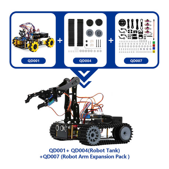 ACEBOTT ESP32 Programmable Robot Arm Car Kit for Arduino