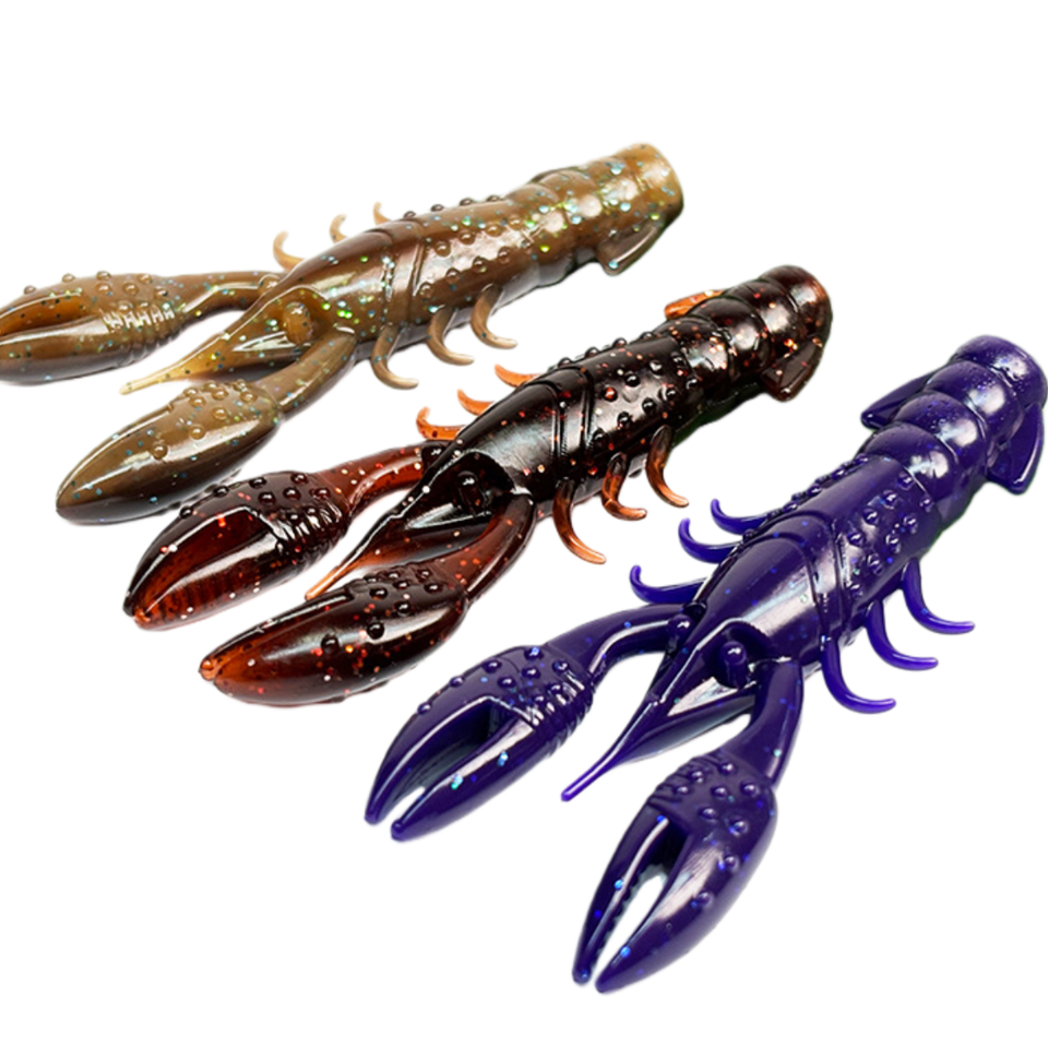 SNEDA Lifelike Lobster Soft Bait Floating Ned Rig Craw for Bass Perch ...