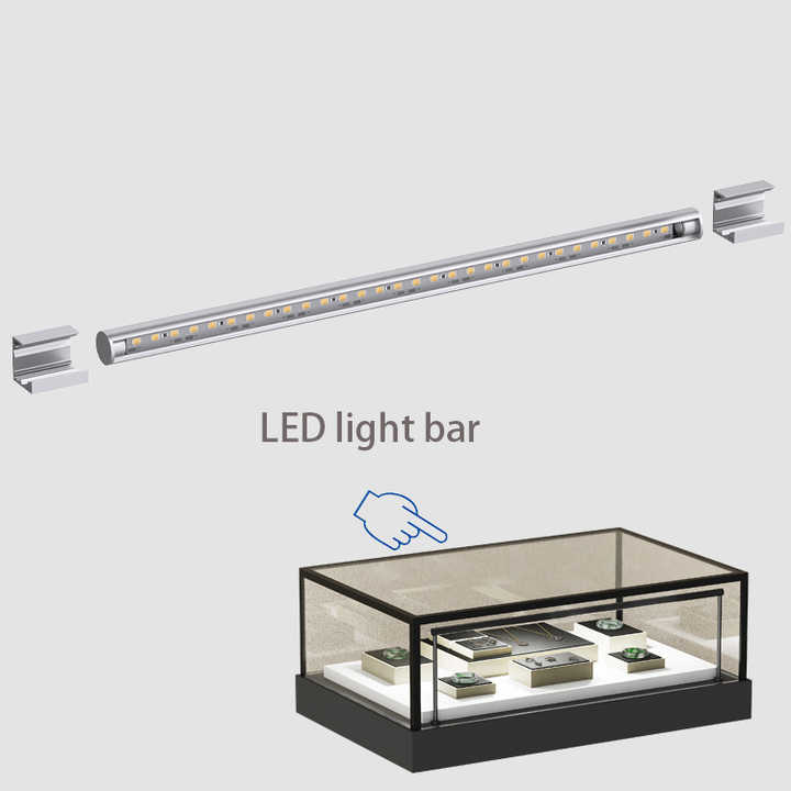 Book Display Cabinet LED Linear Light Bar Showcase Led Light Light bar ...