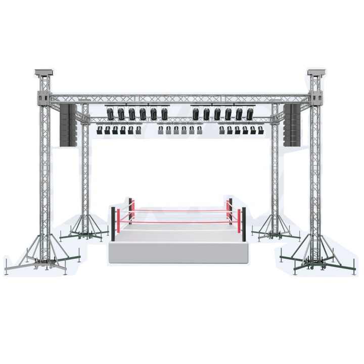 Customized Aluminum Lighting Truss Mobile DJ Booth Trussing Stand ...