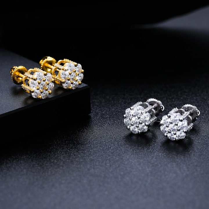 Gallerley Custom Jewelry Iced Out Hip Hop Hoops S925 Silver 10mm Gold ...
