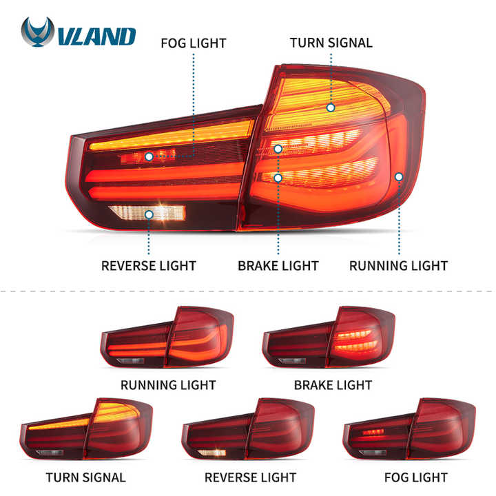 VLAND Factory Full LED 3- Series Taillights Assembly F31 Touring Rear ...