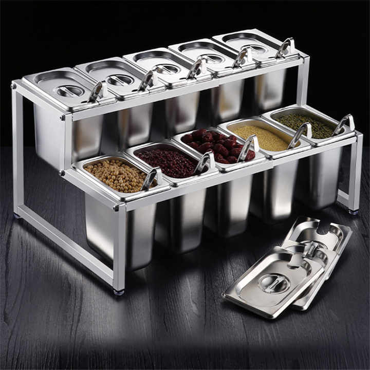 Commercial 2023 Rack Serving Buffet Milk Tea Shop Salad Bowl Tray Basin ...