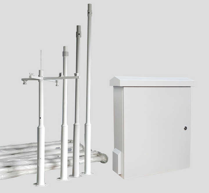 Soporte de poste de acero para cámara cctv de 3m con soporte y caja de ...