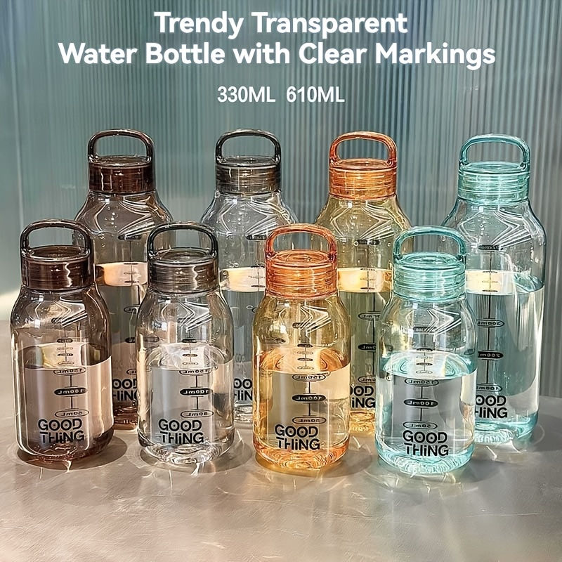 Japanese-Style Minimalist Transparent Polycarbonate Water Bottle, Leak ...