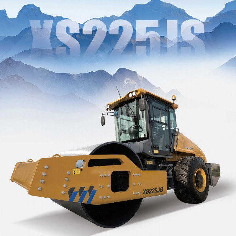 Road Roller Minimum Turning Radius 7000mm 22T Mechanism Single Steel ...