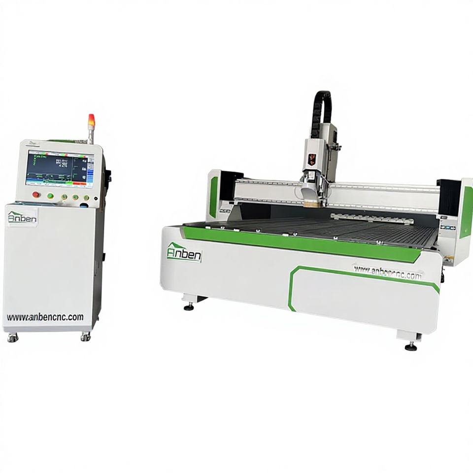 ANBEN 2040 High Rigidity CNC Router with PLC Control Single Spindle 3D ...