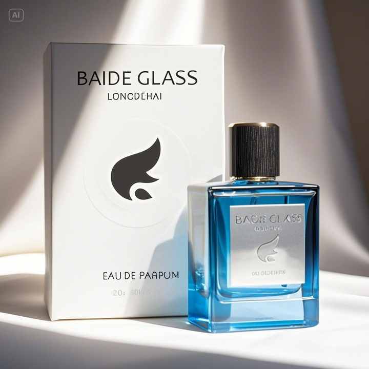 New Arrival Mens Blue Perfume Spray Bottle Empty Square Crimp 30ml 50ml ...