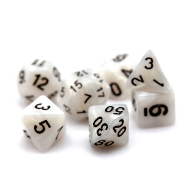 HS Pearl Dice - Premium Acrylic Polyhedral Set for DND