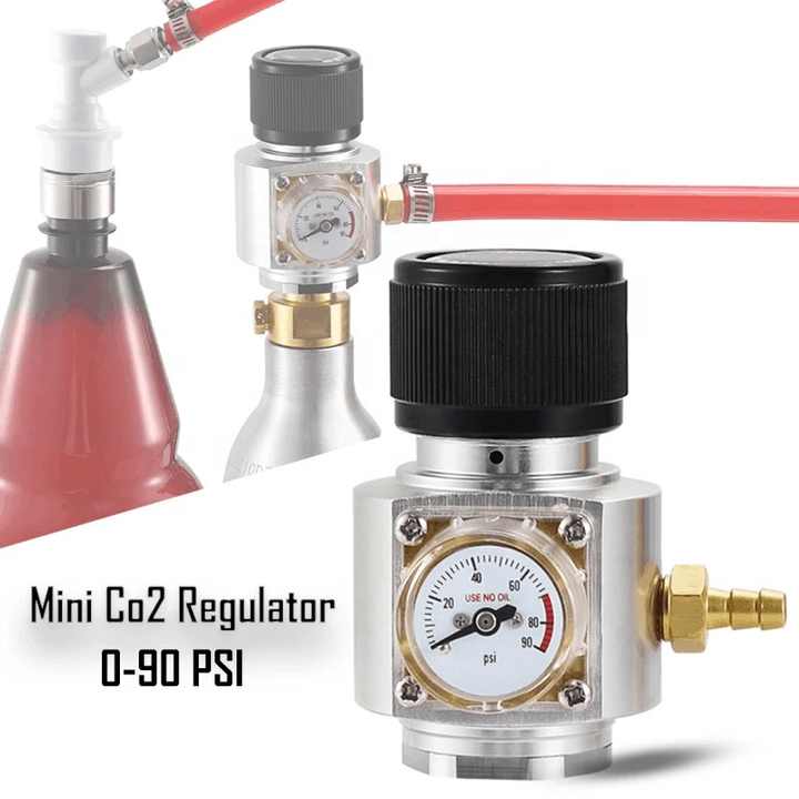 Ball Lock Gas Line Assembly with Mini Co2 Regulator for Beer & Wine Making
