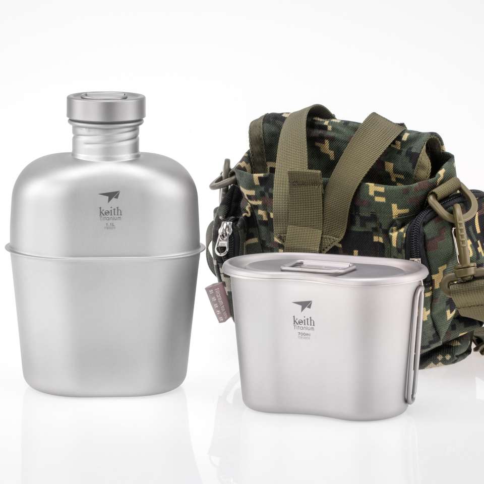 KEITH Titanium Canteen Mess Kit - Lightweight Outdoor Gear
