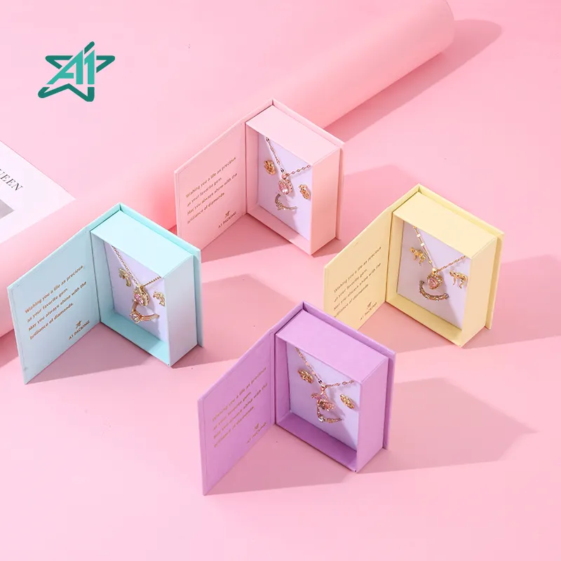 A1 Rigid Book Style Magnetic Jewelry Gift Boxes Eco-friendly Jewelry ...
