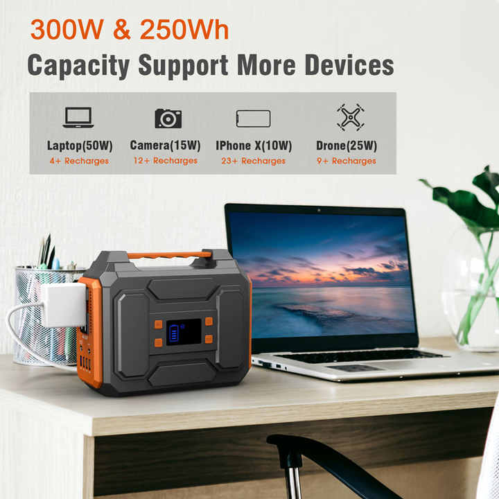 Solar Portable Generator 300W Solar Home System Portable UPS Power ...