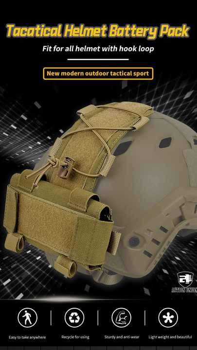ActionUnion Tactical Helmet Battery Bag Counterweight Pouch Helmet ...