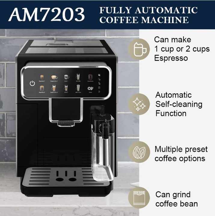 Fully Automatic Stainless Steel Espresso Coffee Machine