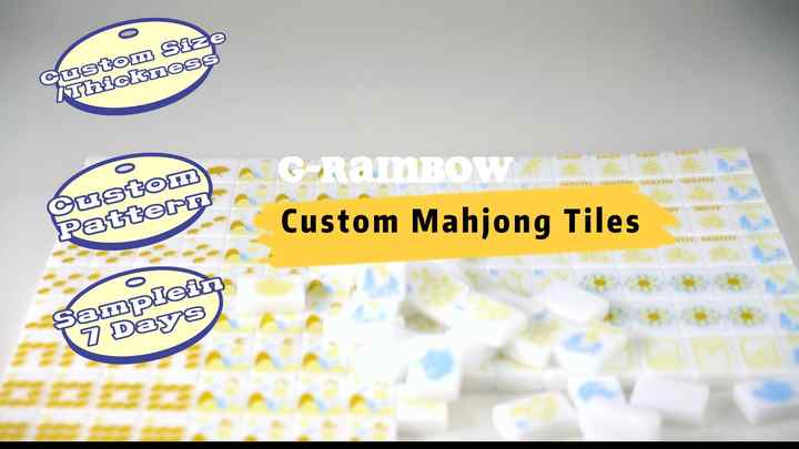 Glow Wild Tiles Mahjong Set - Customized Acrylic Tiles