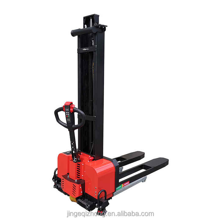 Automatic Self-Lift Electric Pallet Stacker with 500kg 700kg 1000kg Capacity 0.7m 1.0m 1.3m 1.6m ...