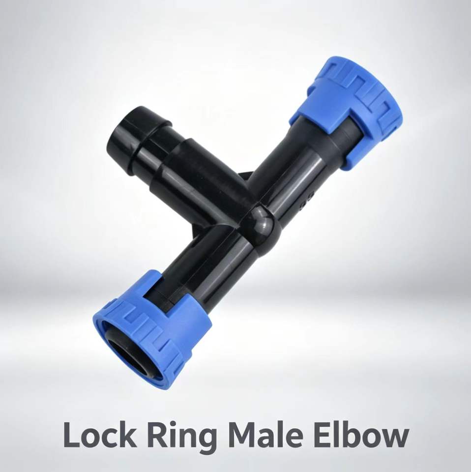 Factory Price 16mm Drip Pipe Lock Ring Fitting Connector Lock Ring Tee ...