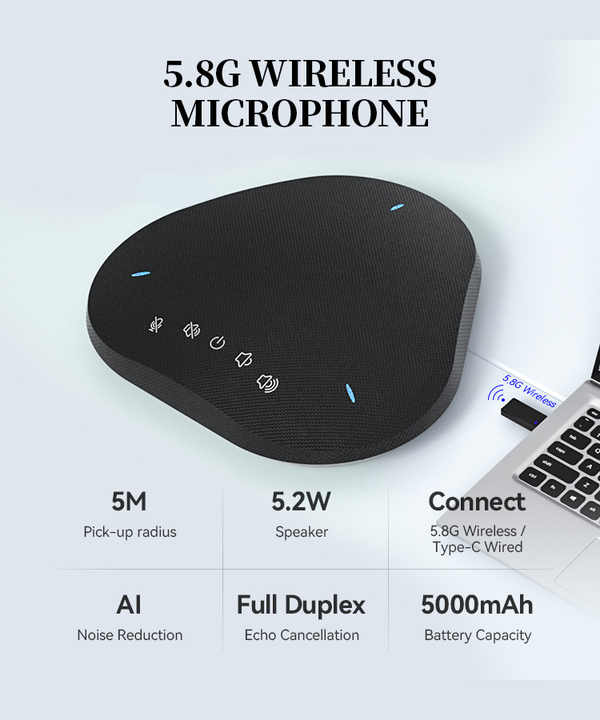 Video Conferencing System USB Conference Speaker Microphone for Meeting ...