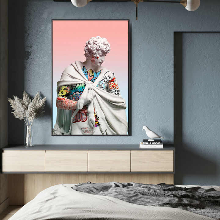 Vaporwave Sculpture of David Canvas Art Posters & Graffiti