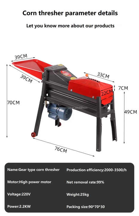 Stainless Steel Corn Thresher Agricultural Threshing Machine Small Farm ...