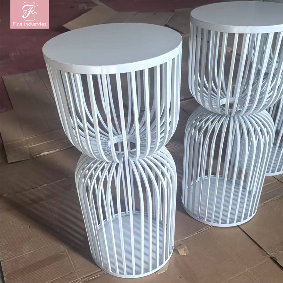 Wedding Decorations Plinths White Round Cylinder Floral Plinth Display ...