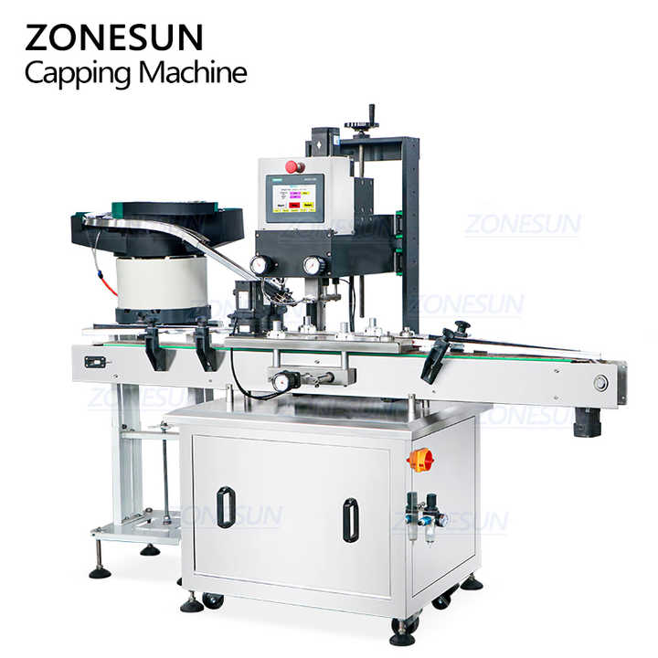 ZONESUN ZS-XG440S2 Automatic Servo Motor 4 Wheel Screw Plastic Bottle Capping Machine With 2 ...