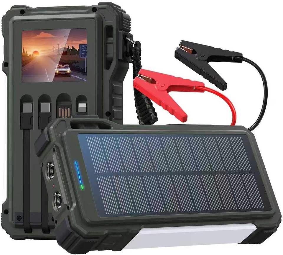 Solar Jump Starter PD45W 12000mAh Fast Charging Power Bank 4 Charging ...