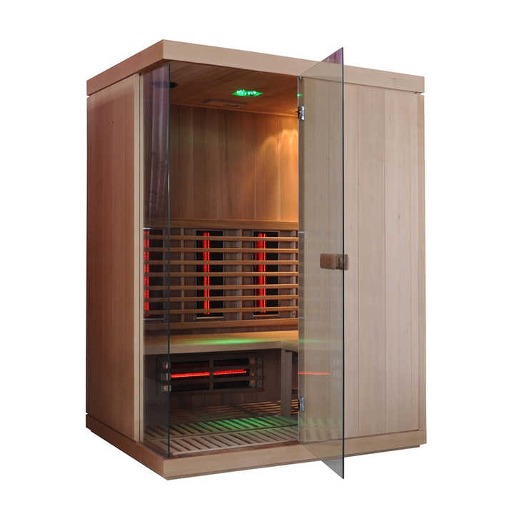 2-Person Modern Luxury Far Infrared Heater with Full Spectrum Red Glass ...