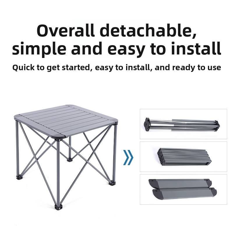 Lightweight Aluminum Alloy Square Folding Table-Portable Outdoor ...