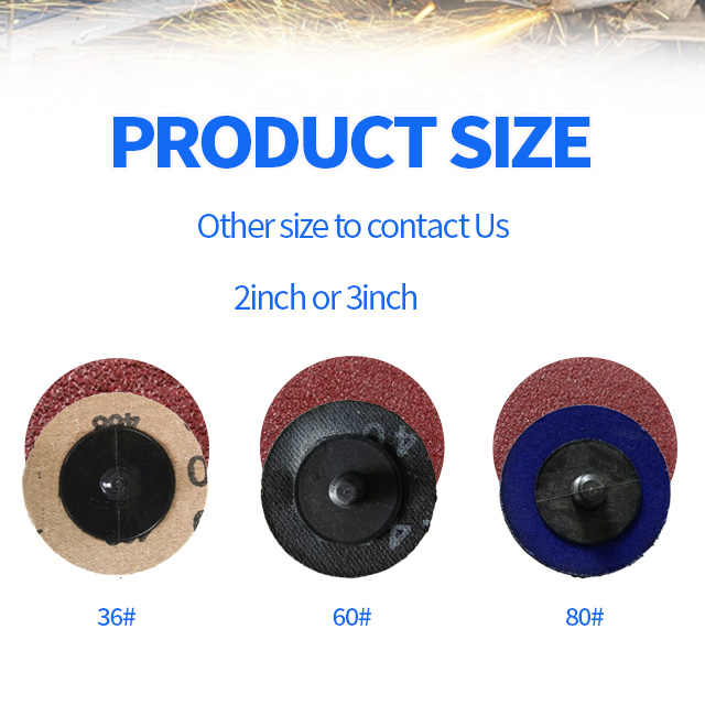 3 Inch or 2 Inch Quick Change Disc Zirconia Roll Lock Sanding Disc for ...