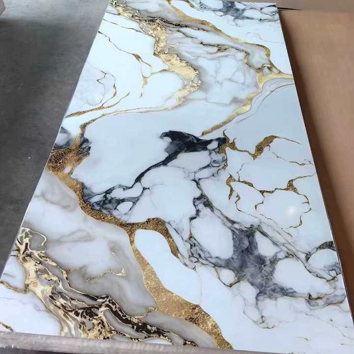 WYC Factory Direct Veneer Interior Wall Panels PVC Marble Slab ...