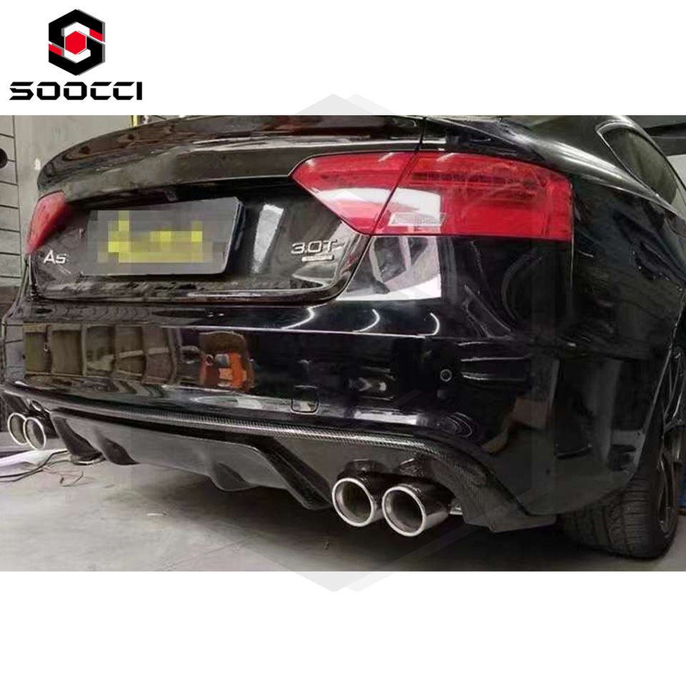 Carbon Fiber RG Style Rear Diffuser for Audi S5 B8.5 A5 Sport SLINE ...