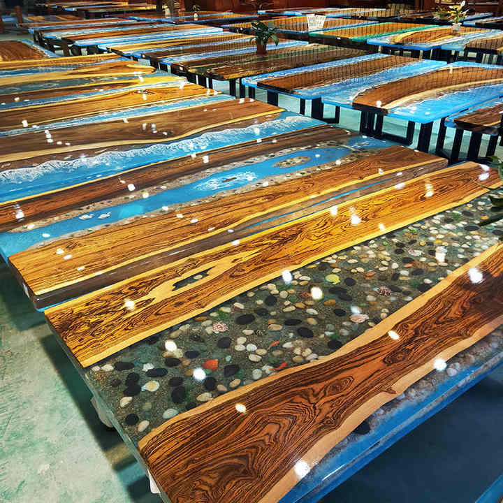 Custom Epoxy Resin Tables - Solid Wood Live Edge Designs