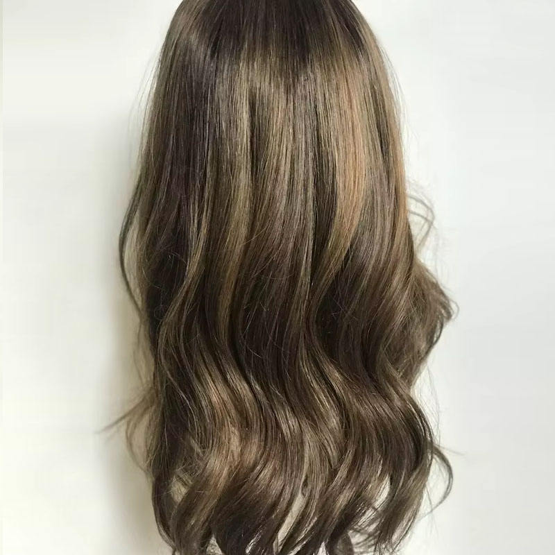 100% European Virgin Human Hair Glueless Topper Wig Full Ends Weft ...