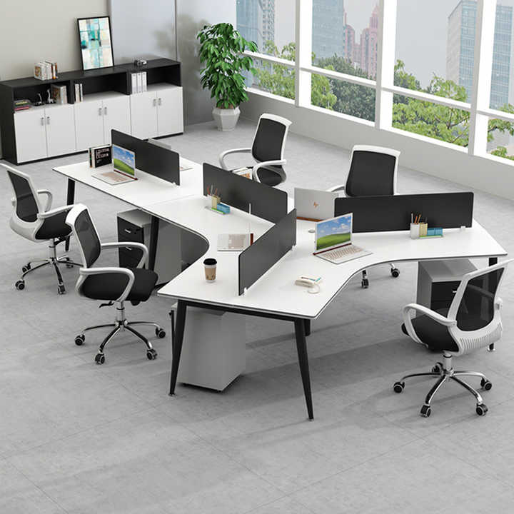 Modular Office Workstations - Efficient 5 Person Desks