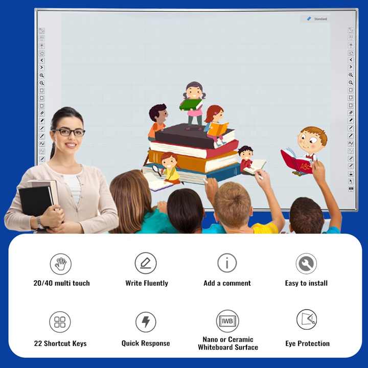 82 Inch Interactive Electronic Whiteboard - 20 Points Touch